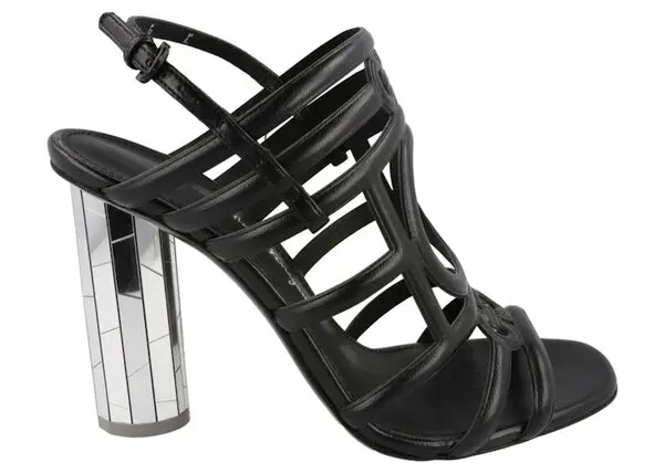 FERRAGAMO Florenza Slingback Sandals - Black