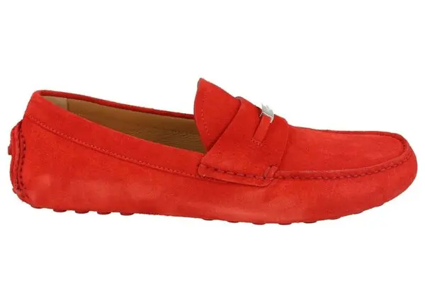 FERRAGAMO Grenoble Suede Drivers - Red