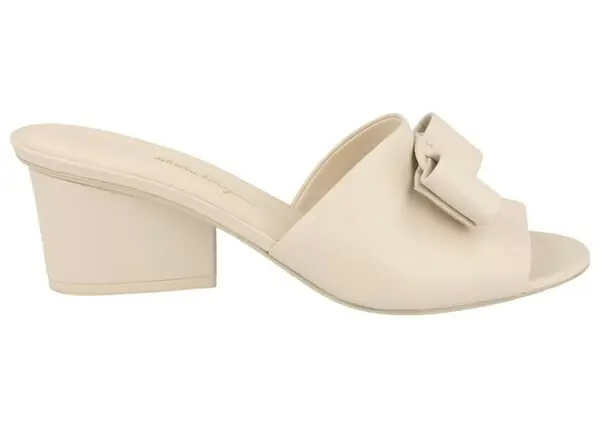 FERRAGAMO Valery 55 Leather Mules