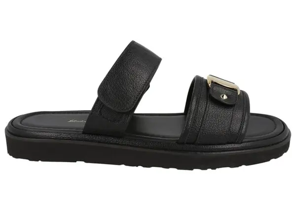 FERRAGAMO Kamy Leather Sandals - Black