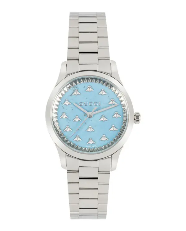 Gucci Gtimeless Turquoise Stone Bracelet Watch - Stainless Steel