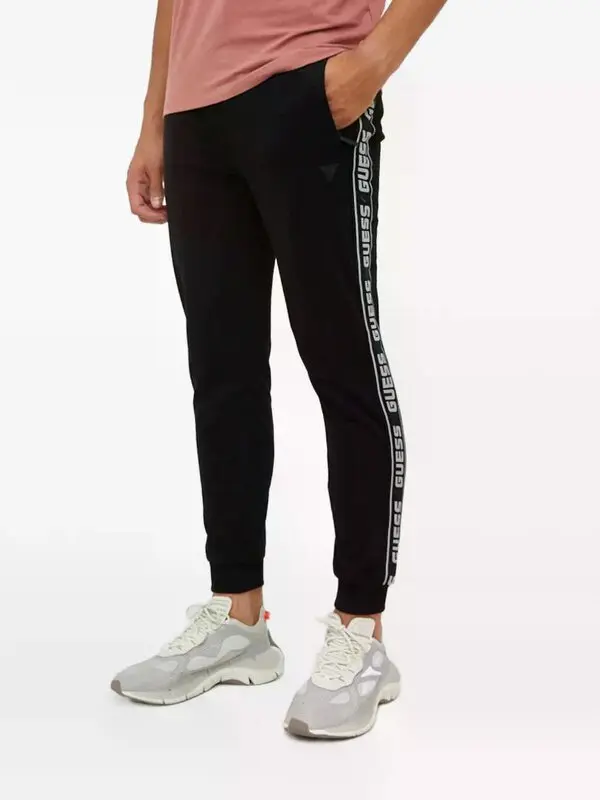 Guess Logo-tape Track Pants - Black