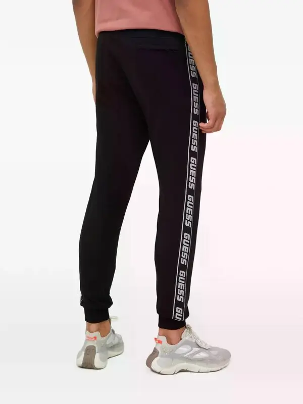 Guess Logo-tape Track Pants - Black