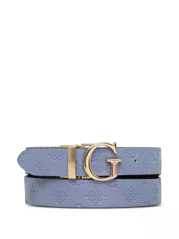 Guess Logo-embossed Reversible Belt - Black
