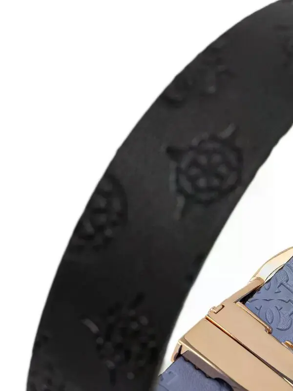 Guess Logo-embossed Reversible Belt - Black