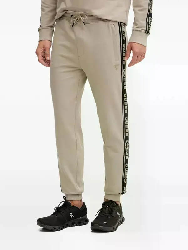 Guess Logo-tape Track Pants - Neutrals