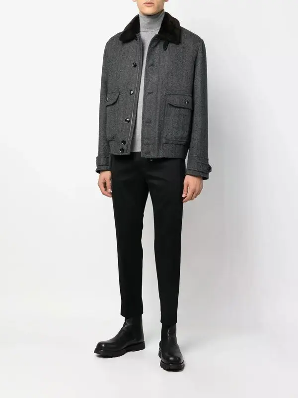 PT TORINO Straight-leg Cropped Trousers - Black