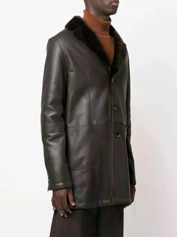 DESA 1972 Single-breasted Leather Coat