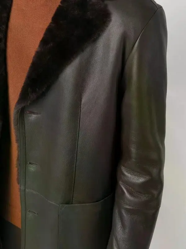 DESA 1972 Single-breasted Leather Coat