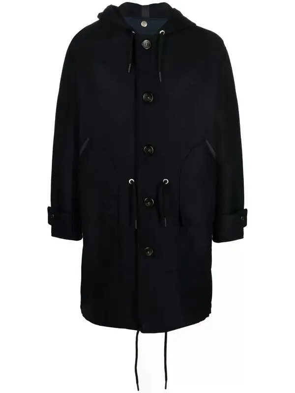 PT TORINO Hooded Drawstring Coat