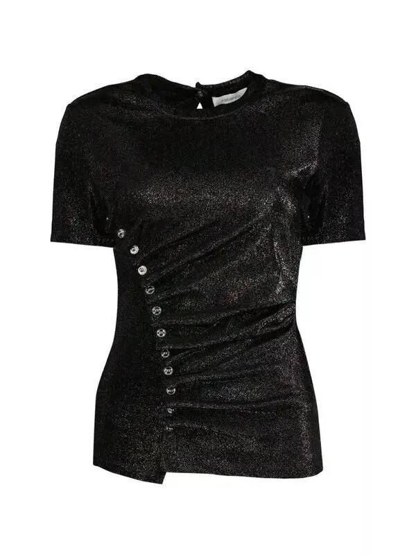 Rabanne Draped Press-stud Top