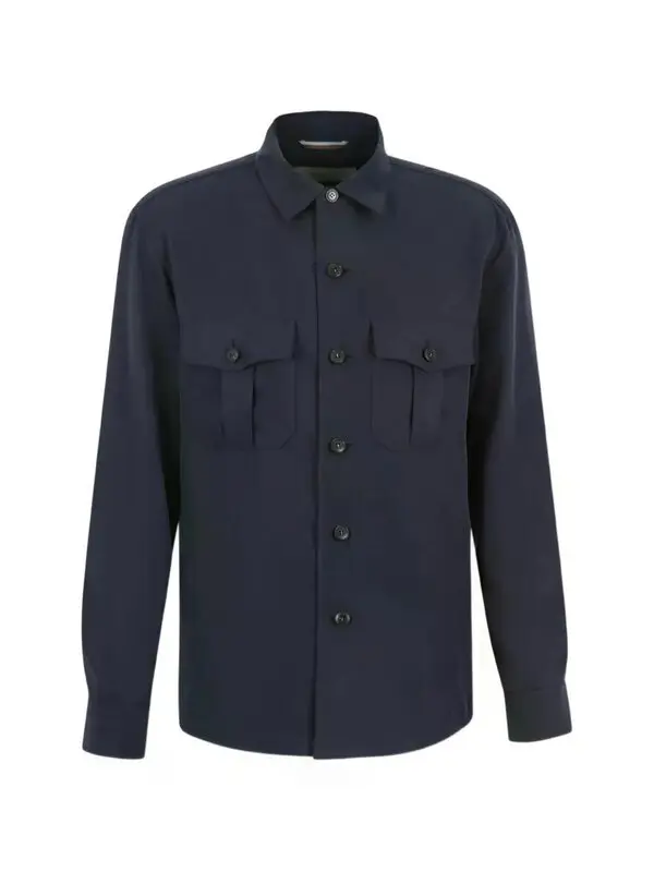 Canali Pocket Button Jacket - Blue