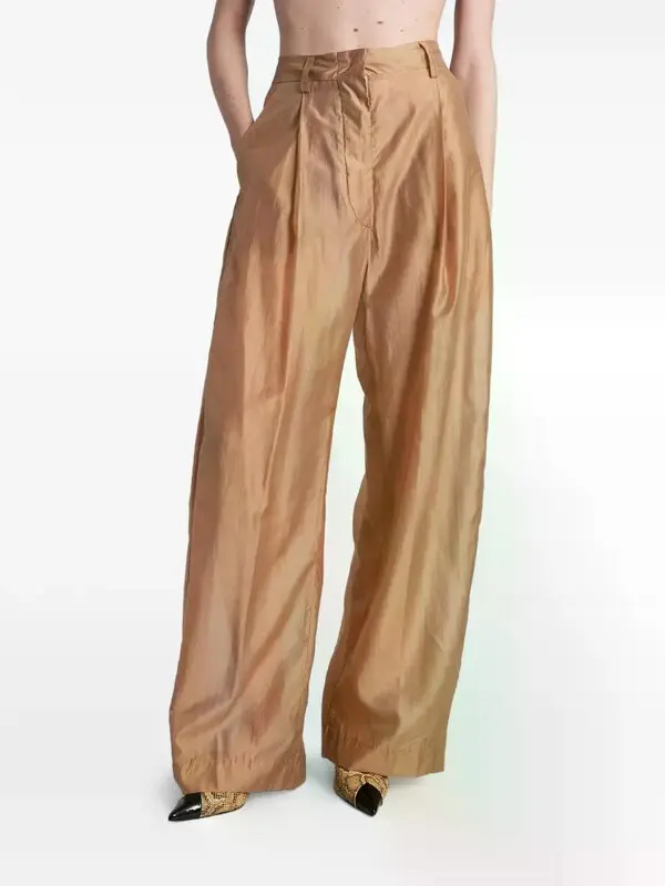 THELATEST Billie Pleated Palazzo Trousers - Neutrals