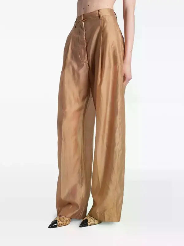 THELATEST Pleated Palazzo Trousers - Neutrals