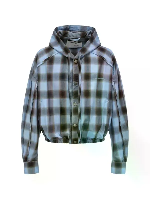 FENG CHEN WANG Check-pattern Hooded Jacket
