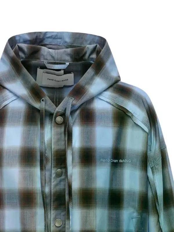 FENG CHEN WANG Check-pattern Hooded Jacket