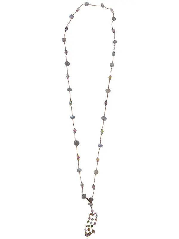 SHARING Long Quartz Necklace - Blue