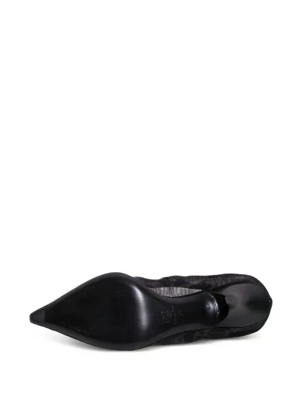 Miu Miu Ruched Mesh Pointed-toe Pumps