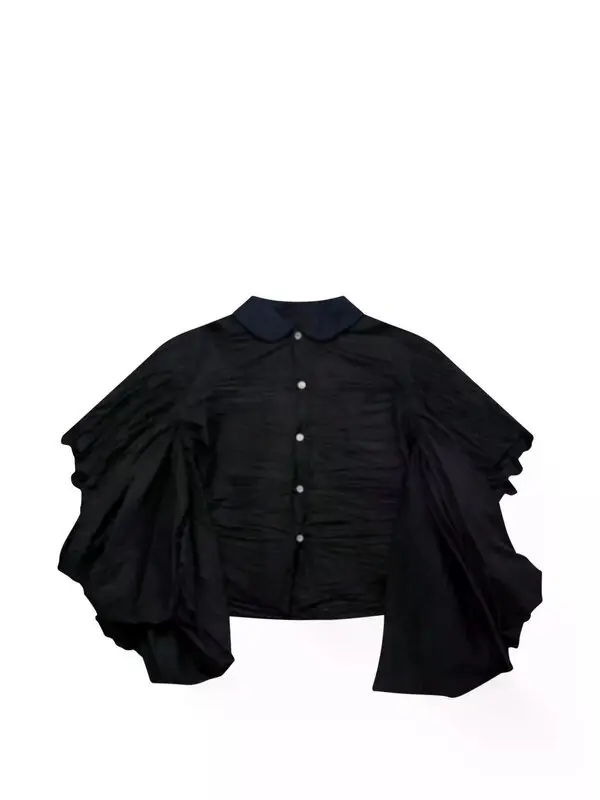 COMME DES GARÇONS TAO Ruched Peter Pan-collar Shirt