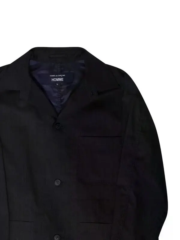 Comme Des Garçons Notched-lapel Patch-pocket Jacket - Black