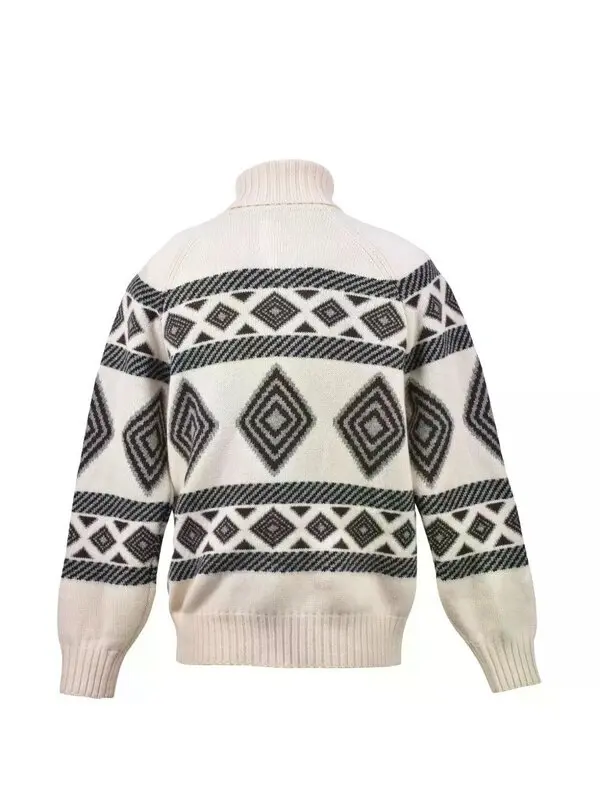 Brunello Cucinelli Patterned Turtleneck Sweater
