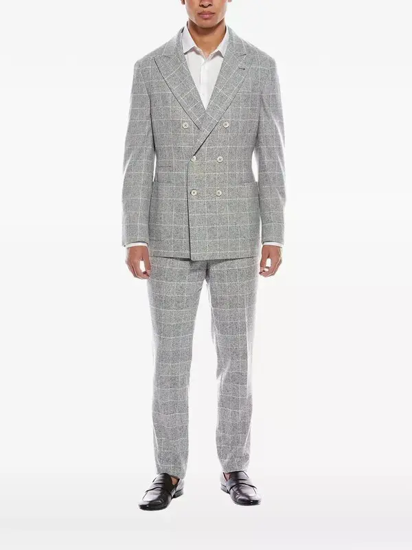 Brunello Cucinelli Double-breasted Checkered Suit