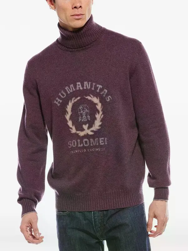Brunello Cucinelli Emblem-detail Roll-neck Sweater