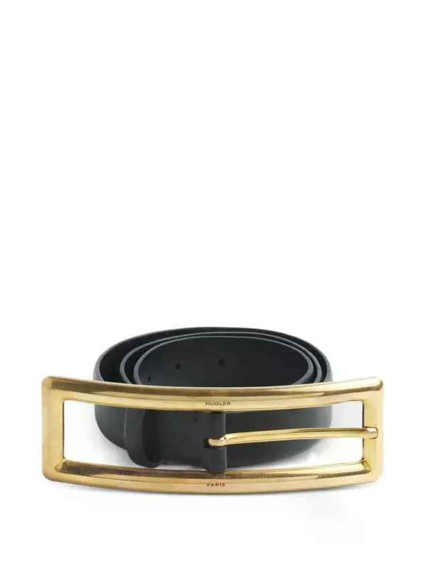 MUGLER Rectangular-buckle Belt - Black