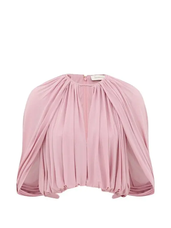 Zimmermann Alchemy Caped Blouse - Pink