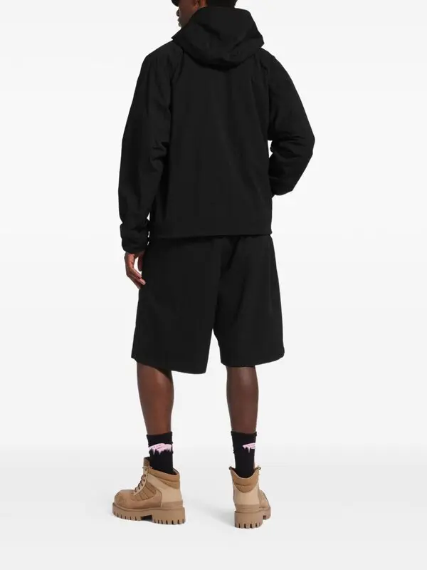 Balenciaga Logo Hooded Jacket - Black