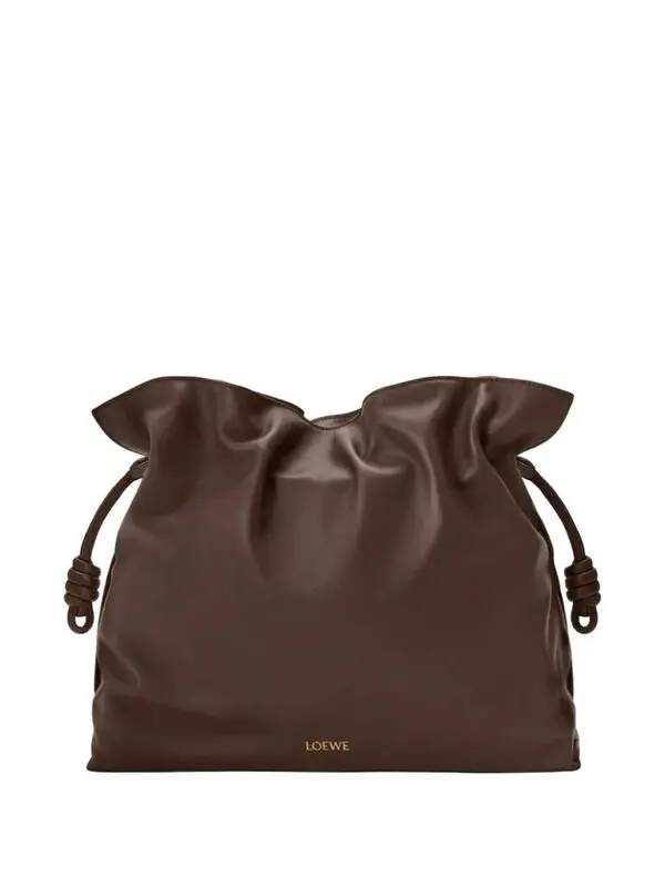 Loewe Flamenco Large Leather Clutch - Brown