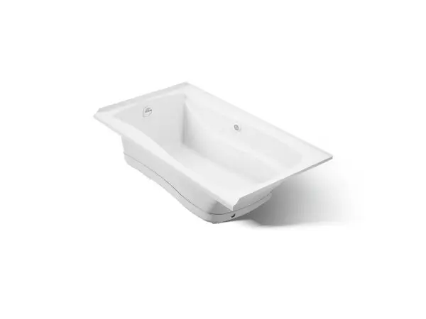 KOHLER Mariposa 66" X 36" Alcove Heated Bubblemassage Air Bath With Bask Heated Surface, Left Drain - One-color