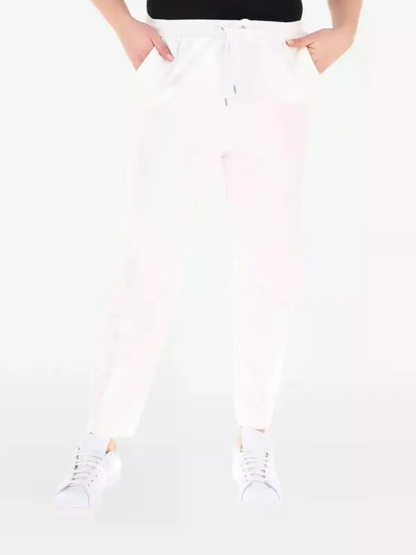 ELENA MIRO` Drawstring-waist Track Pants - White