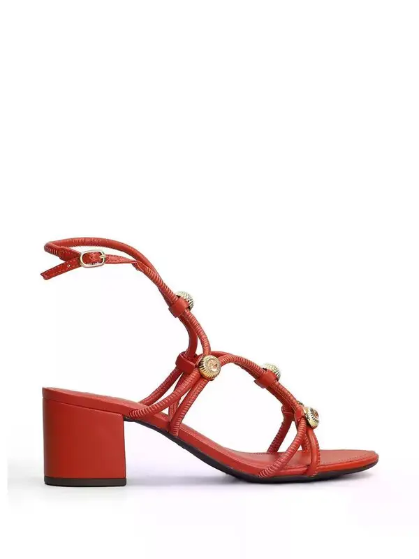 AREZZO 60mm Crystal-embellished Heeled Sandals - Orange