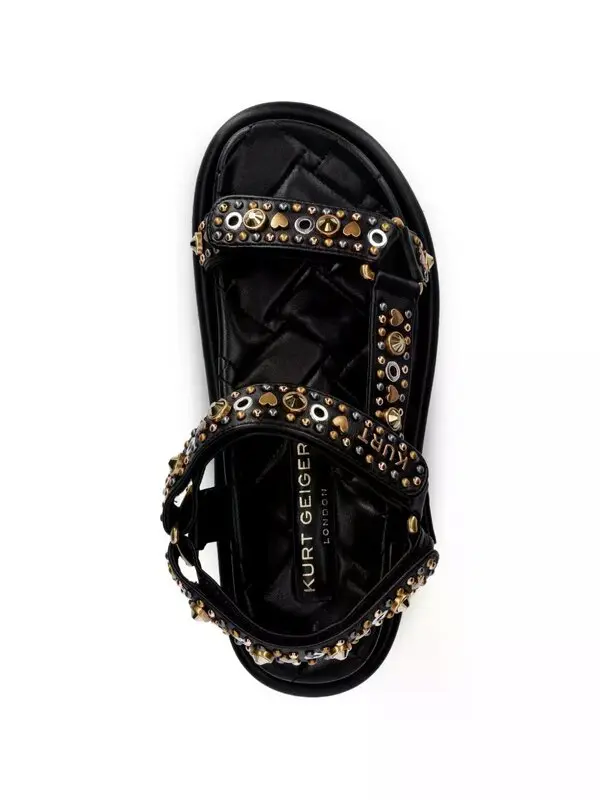 Kurt Geiger Orson Quilted Stud-embellished Sandals