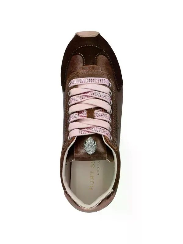 Kurt Geiger Crystal-embellished Eagle-head Sneakers - Brown