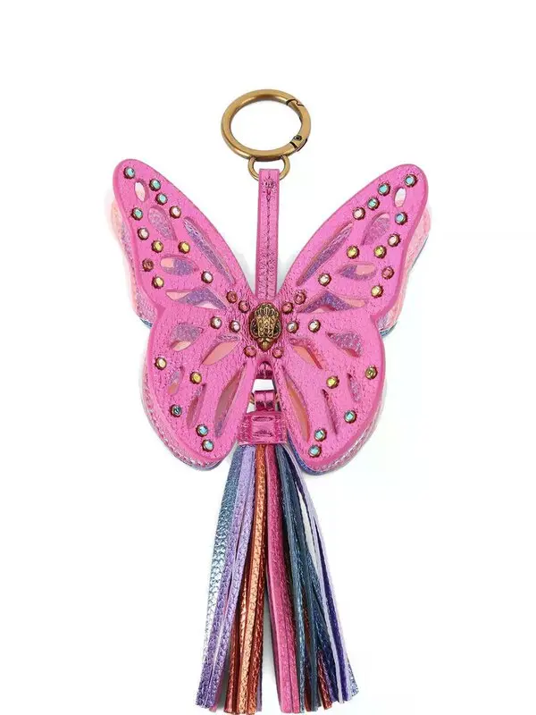 Kurt Geiger Butterfly Tassel Bag Charm - Pink