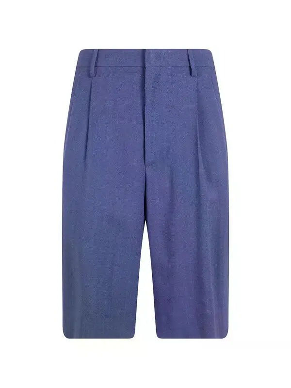 Tagliatore Pleated Tailored Bermuda Shorts - Blue