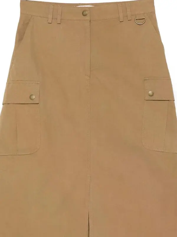 Barbour Gwen Cargo Front-slit Skirt - Neutrals