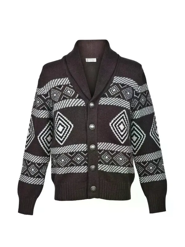 Brunello Cucinelli Patterned Cashmere Cardigan