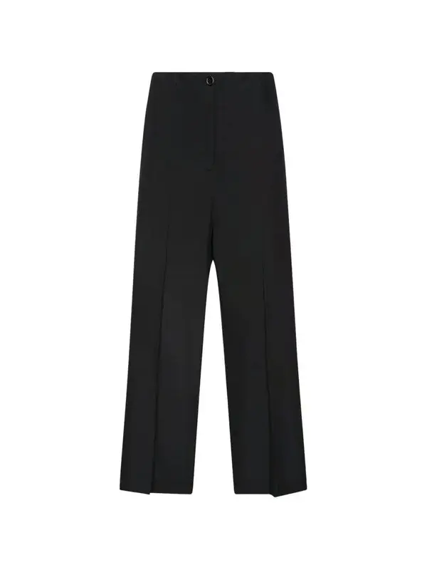 ELENA MIRO` Pressed-crease Wide-leg Trousers - Black