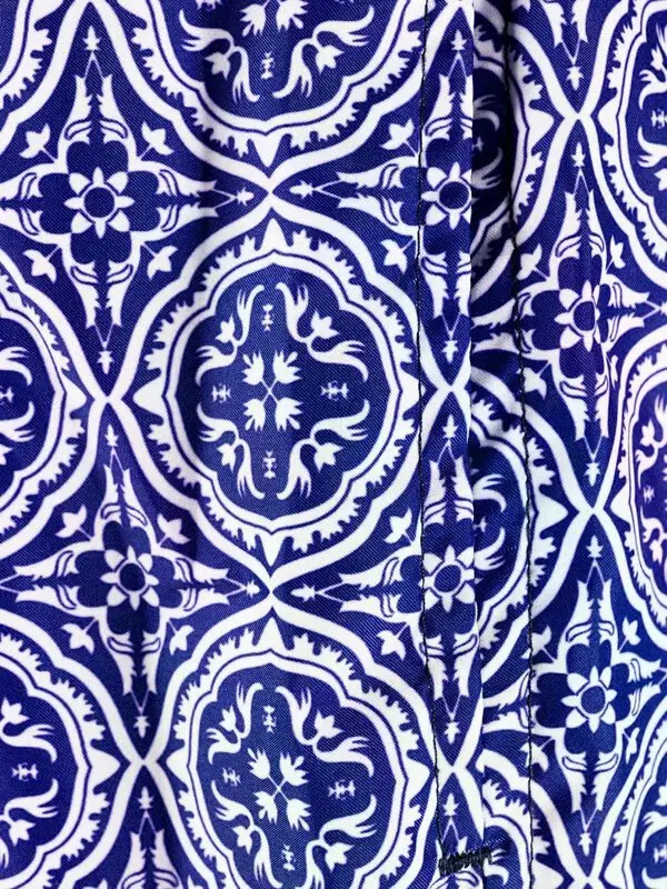 PENINSULA SWIMWEAR Geometric-print Swim Shorts - Blue