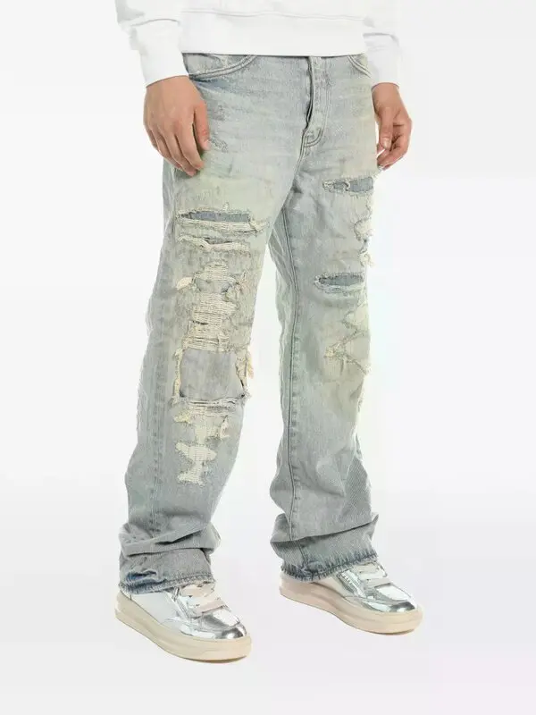 PURPLE BRAND Distressed Straight-leg Jeans