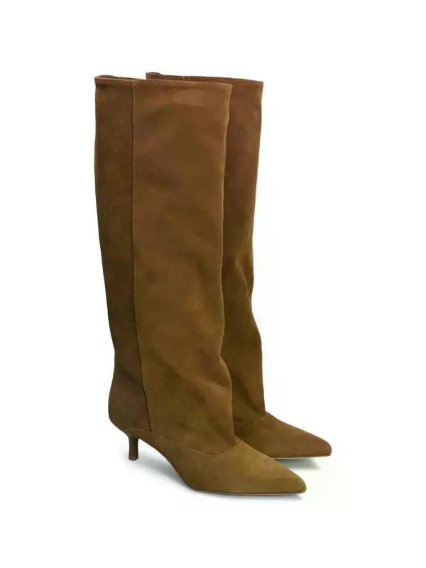 GISEL MOIRE 50mm Lory Suede Knee-high Boots
