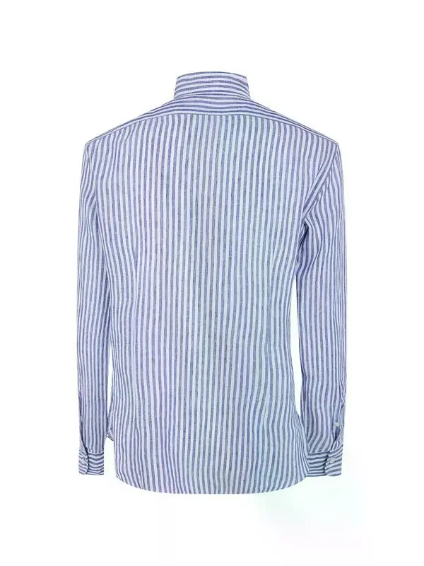 BARBA NAPOLI Striped Linen Shirt