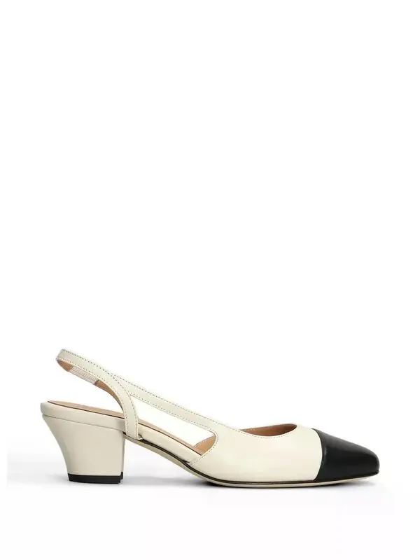 ANNIEL Cap-toe Slingback Pumps - Neutrals