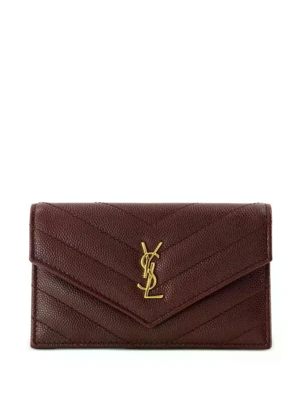Saint Laurent Cassandre Fragments Card Holder - Red