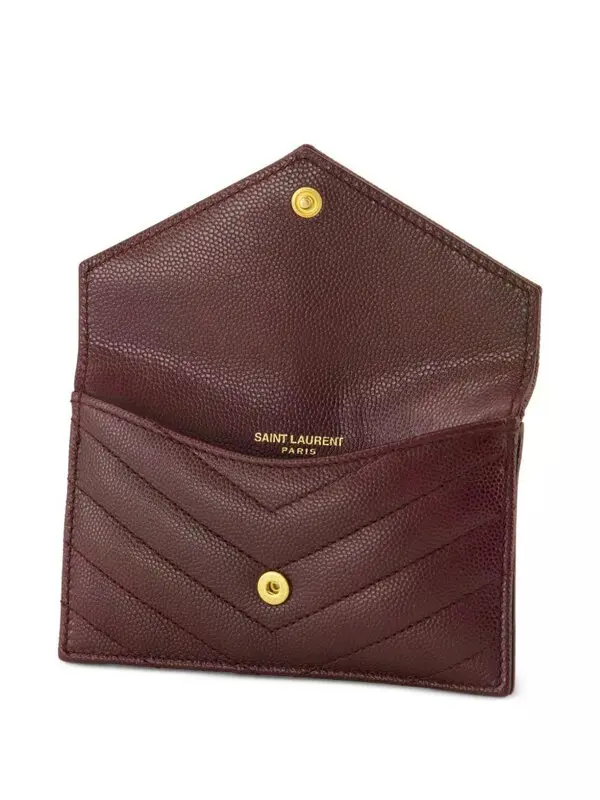 Saint Laurent Cassandre Fragments Card Holder - Red