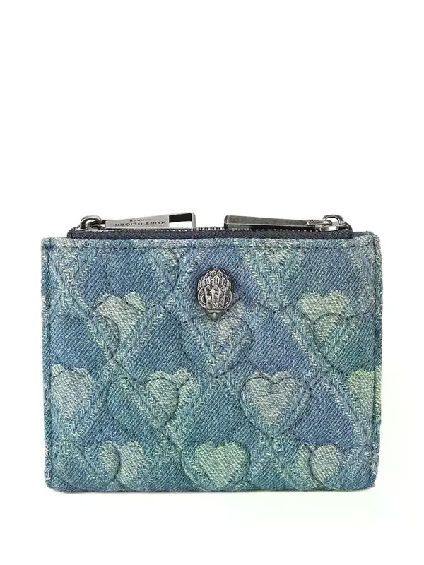 Kurt Geiger Eagle-plaque Quilted Wallet - Blue