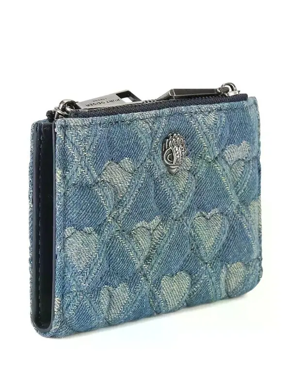 Kurt Geiger Eagle-plaque Quilted Wallet - Blue